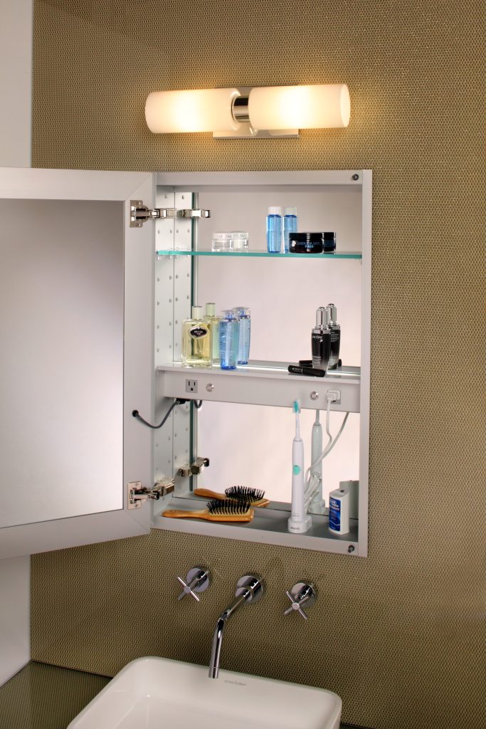 Mirrored Cabinet Electric Option | GlassCrafters Inc.